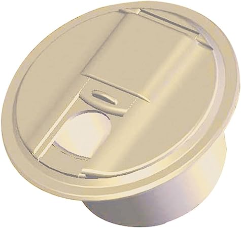 -SALE- RV Designer Round Electrical Cable Hatch- Colonial White