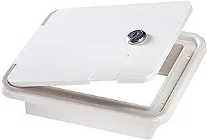 -SALE- RV Designer Locking Electrical Cable Hatch, Square- White
