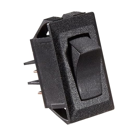 SALE - RV Designer Black Rocker Switch- 10 Amp