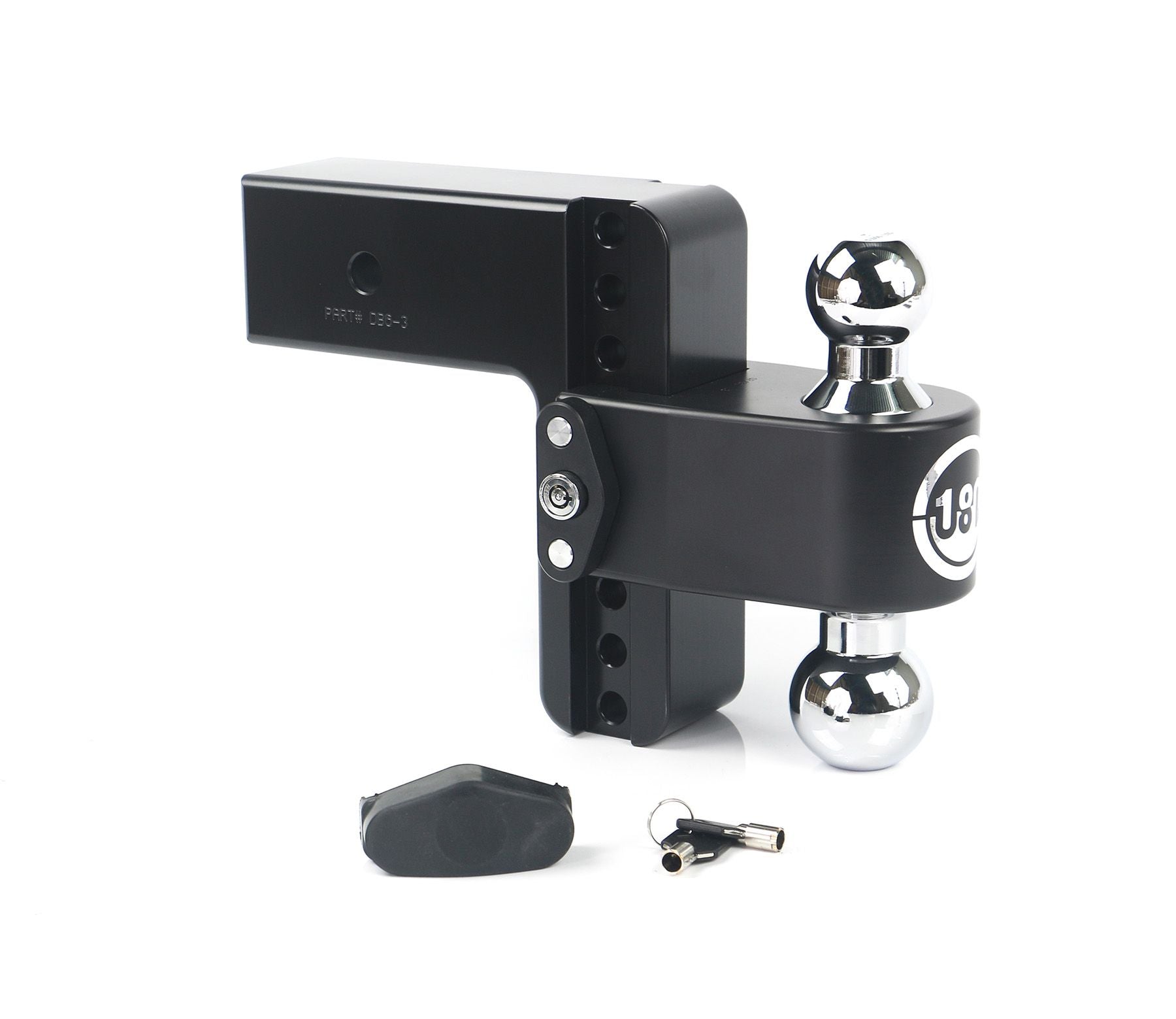 Weigh Safe Black Cerakote Aluminum Turnover Ball 6" Drop Hitch w/ 3" S