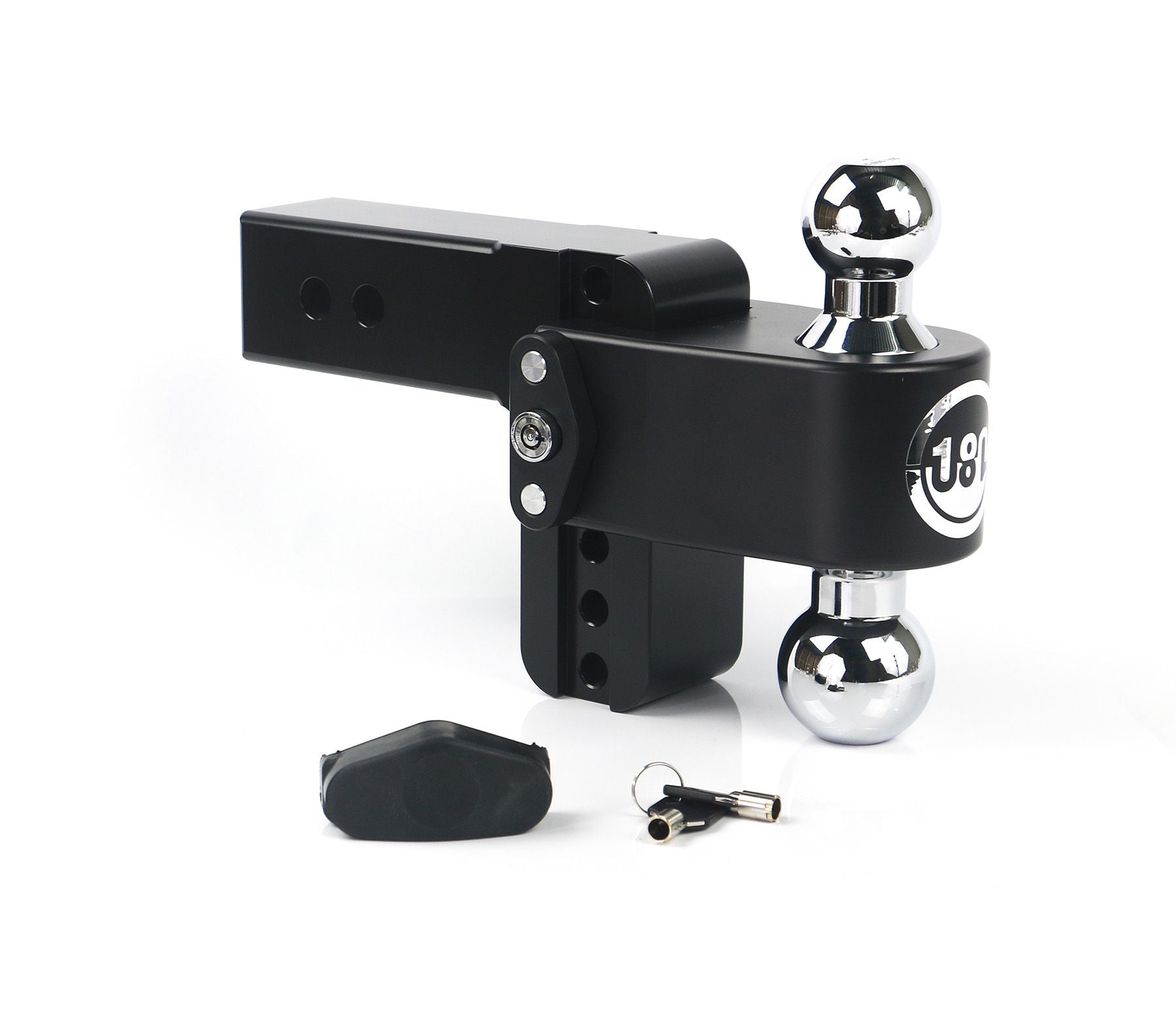 Weigh Safe Black Cerakote Aluminum Turnover Ball 4" Drop Hitch w/ 2.5"