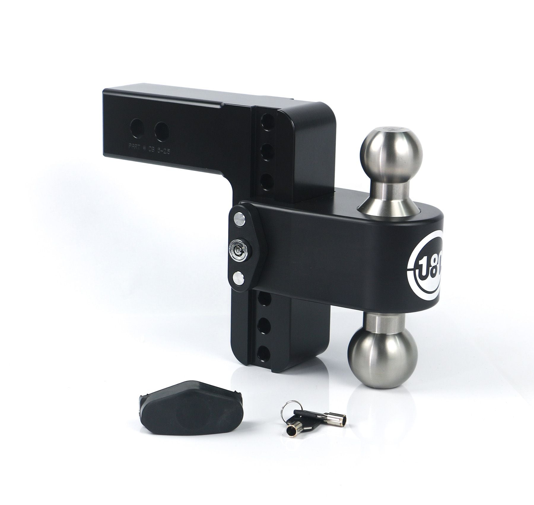 Weigh Safe Black Cerakote Aluminum Turnover Ball 6" Drop Hitch w/ 2.5"